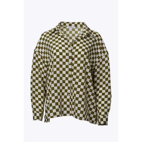 Pretty Garbage | Tops | New Pretty Garbage Oversized Checkeredprint ...